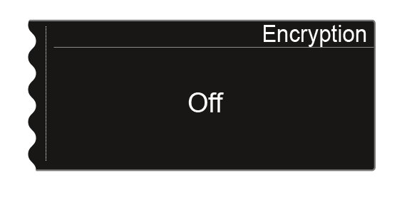 Encryption menu item