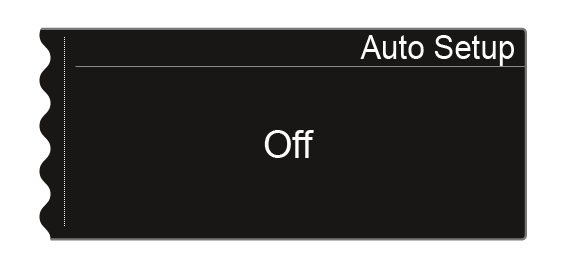 System -> Auto Setup menu item