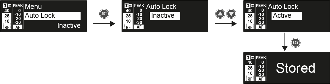 Auto Lock menu item