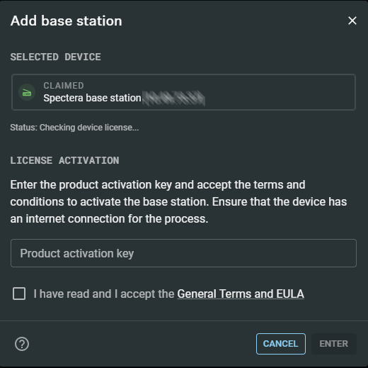 Activating a license (LinkDesk)