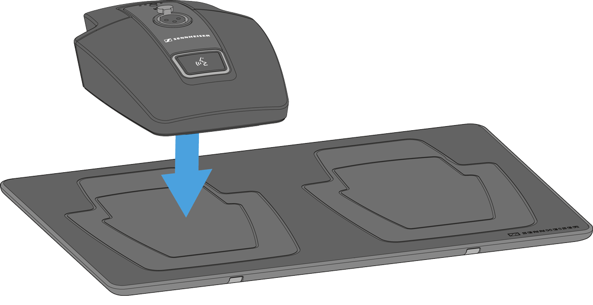 Charging a device using the charging base