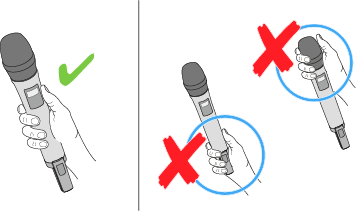 Using the handheld transmitter