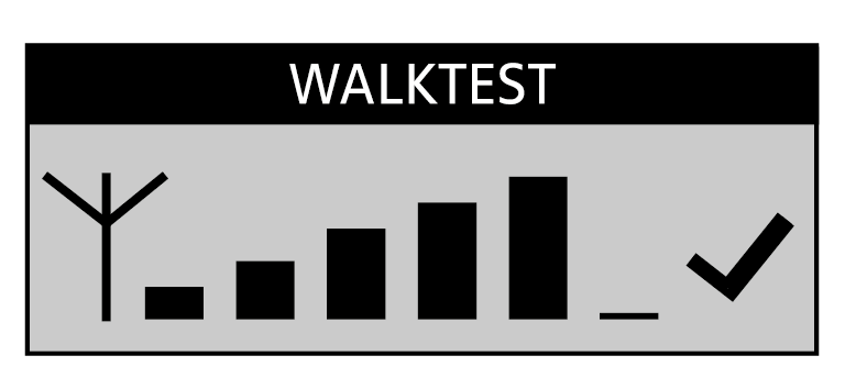 Performing a walk test with the SL Rack Receiver DW on the device
