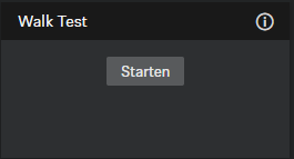 Performing a walk test with the SL Rack Receiver DW in the Control Cockpit