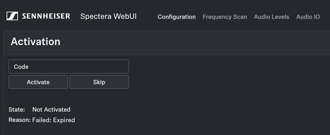 Activating a license (webUI)