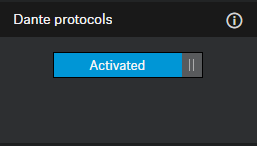 Activating Dante® signal forwarding