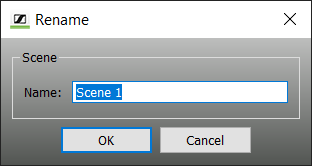 Renaming a scene