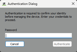 Authentication during operation