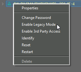 Enable Legacy Mode